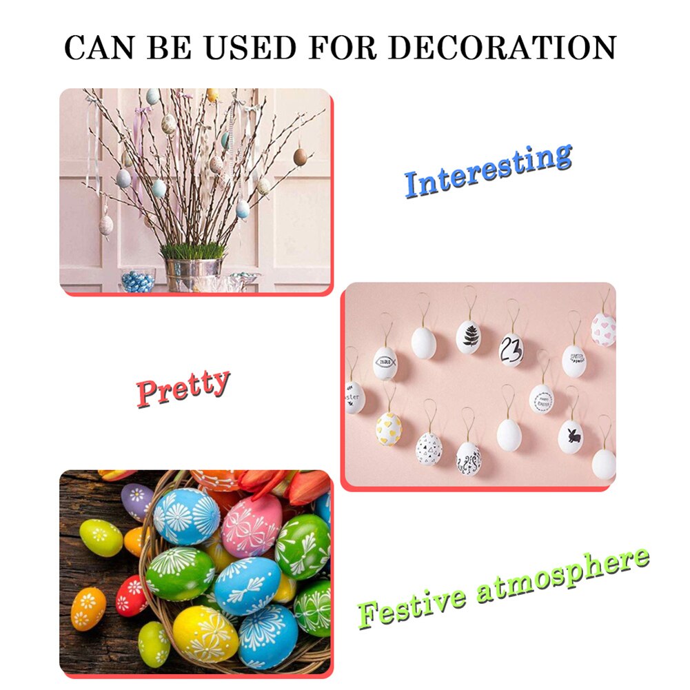 50pcs Easter Eggs + 8pcs DIY Painting Colorful Egg... – Grandado
