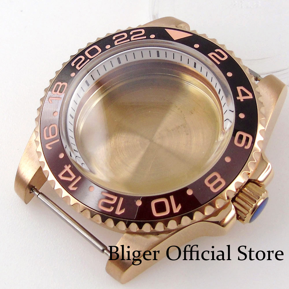 BLIGER Rose Gold Watch Case fit NH35A NH36A PT5000... – Grandado