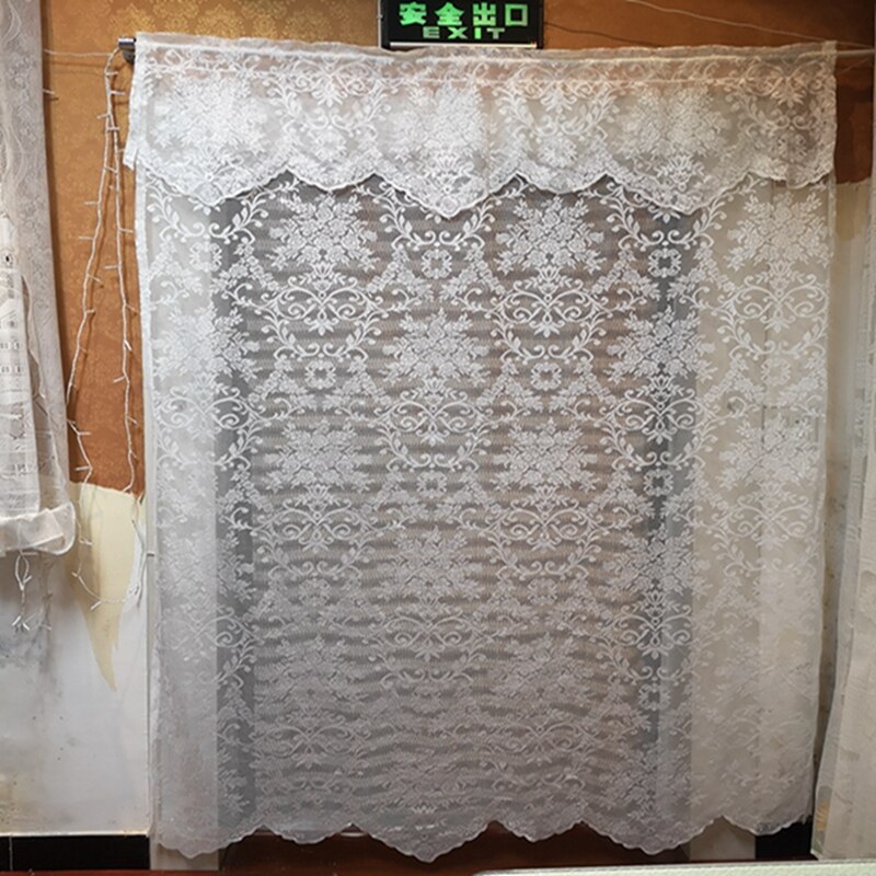 European White Lace Sheer Curtains For Living Room... – Grandado