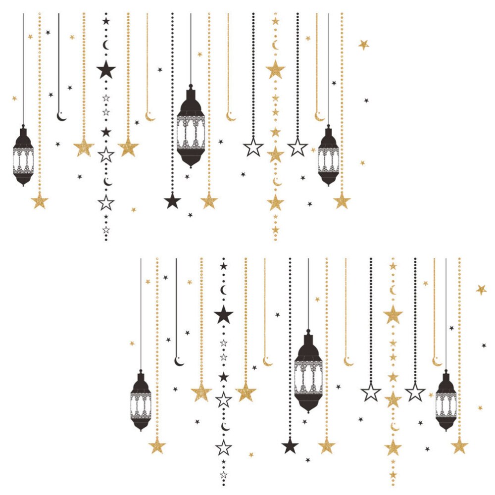 2pcs Ramadan Wall Decal Lantern Stars And Moon Pat... – Vicedeal