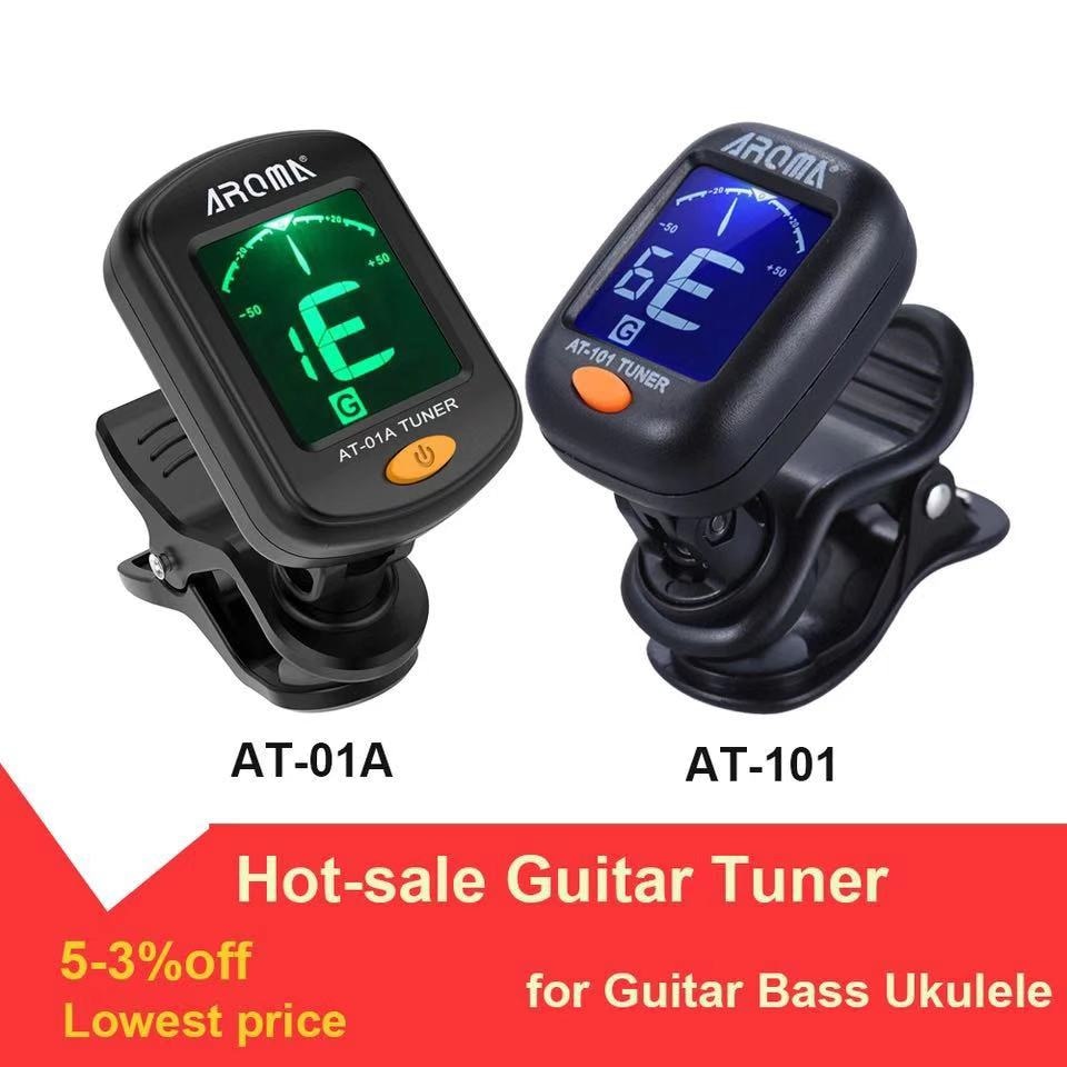 AROMA AT-01A/101 Guitar Tuner Rotatable Clip-on Tu... – Grandado