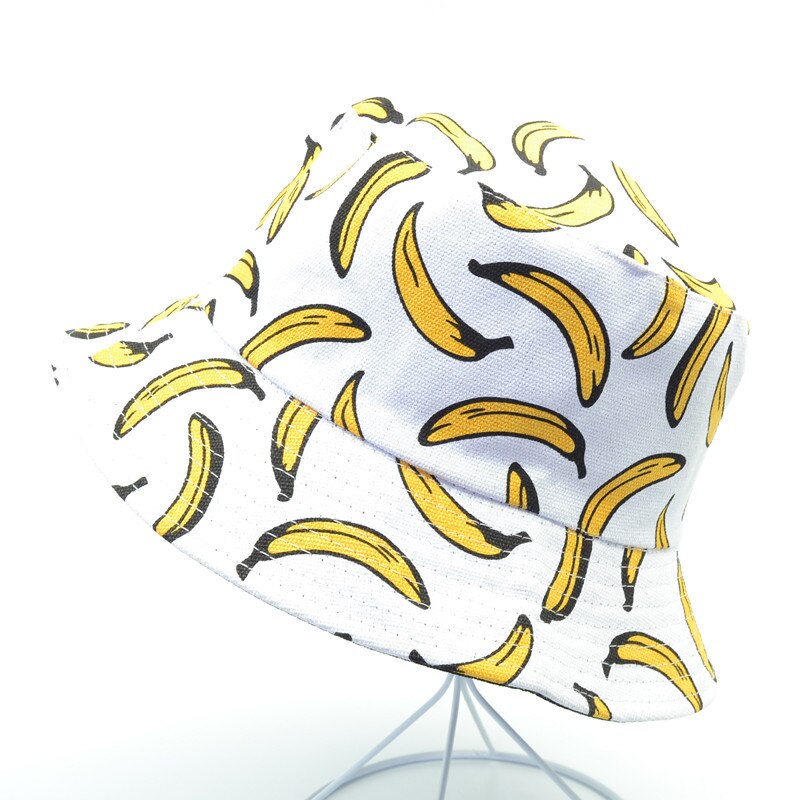 Fruits Bucket cap Unisex cotton Banana Hat Bob Cap... – Grandado