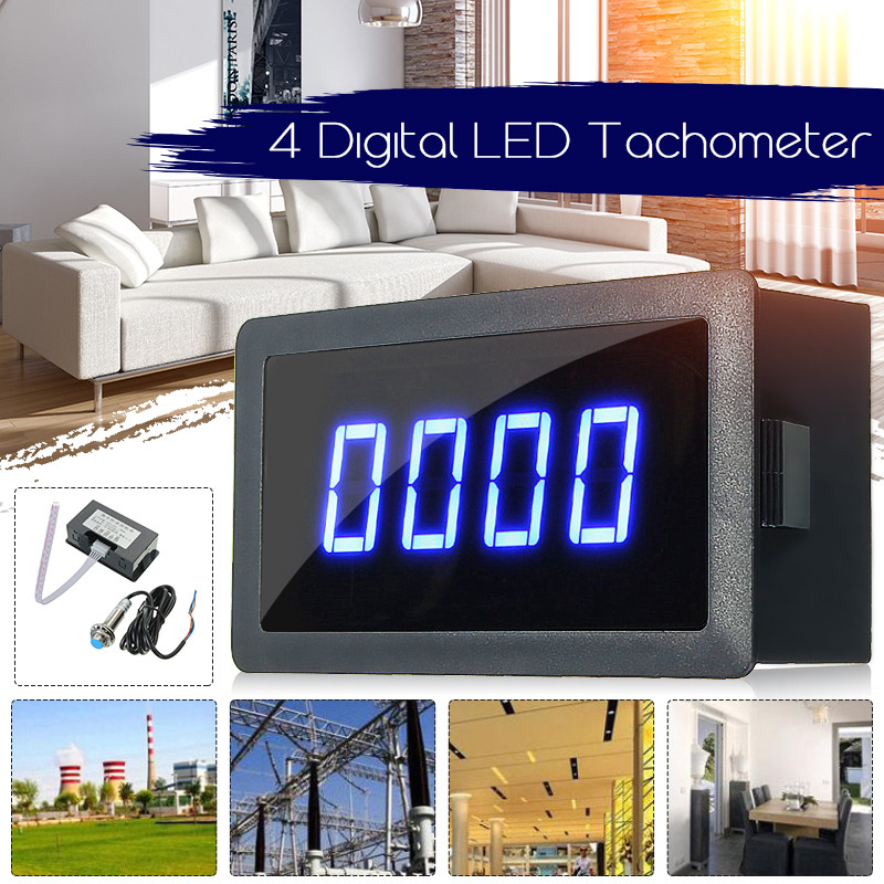 DC 8-15V Tachometer Frequenz Tabelle 4 Digital Bla... – Grandado