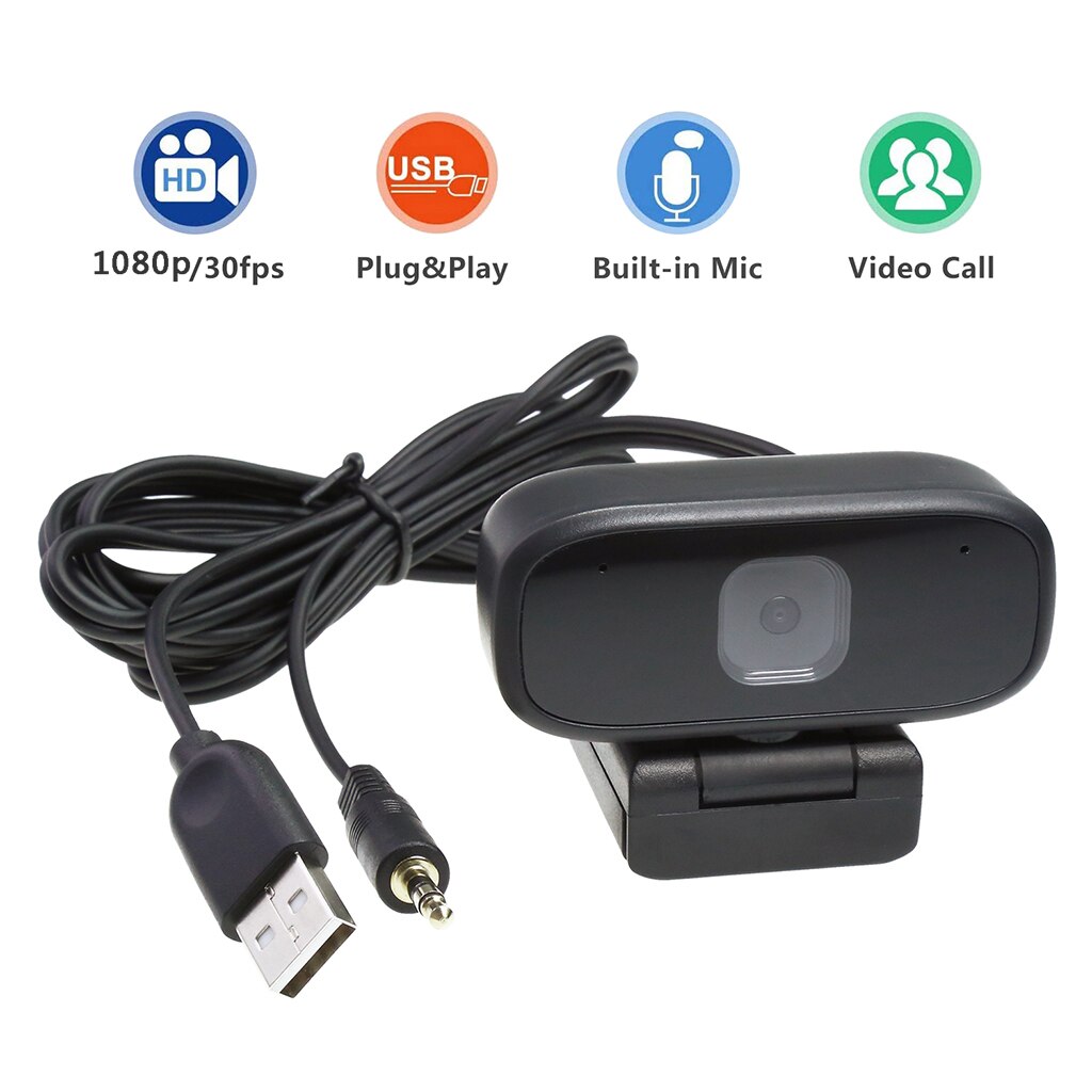 Full HD 1080P USB Web Camera (30fps), Plug & Play ... – Grandado