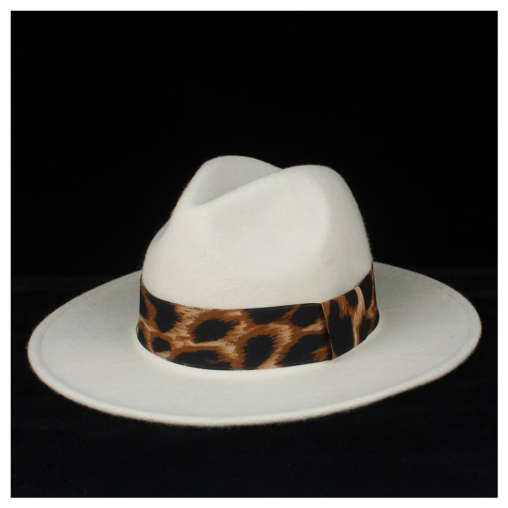 100% Wool Authentic Women White Fedora Hat Lady Wi... – Vicedeal