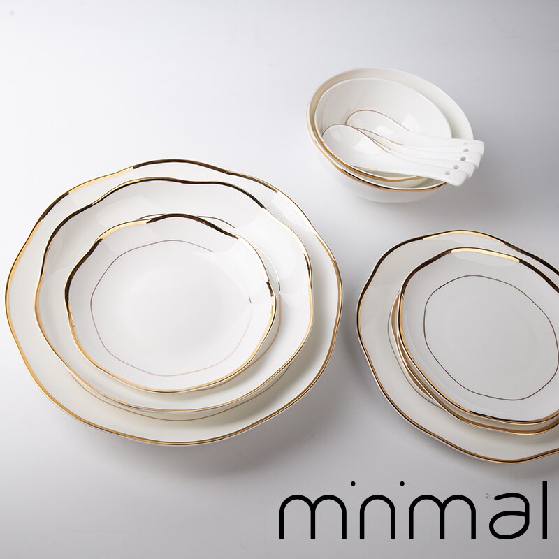 10 & 8 & 4 inch, real bone china dinner plate set,... – Vicedeal