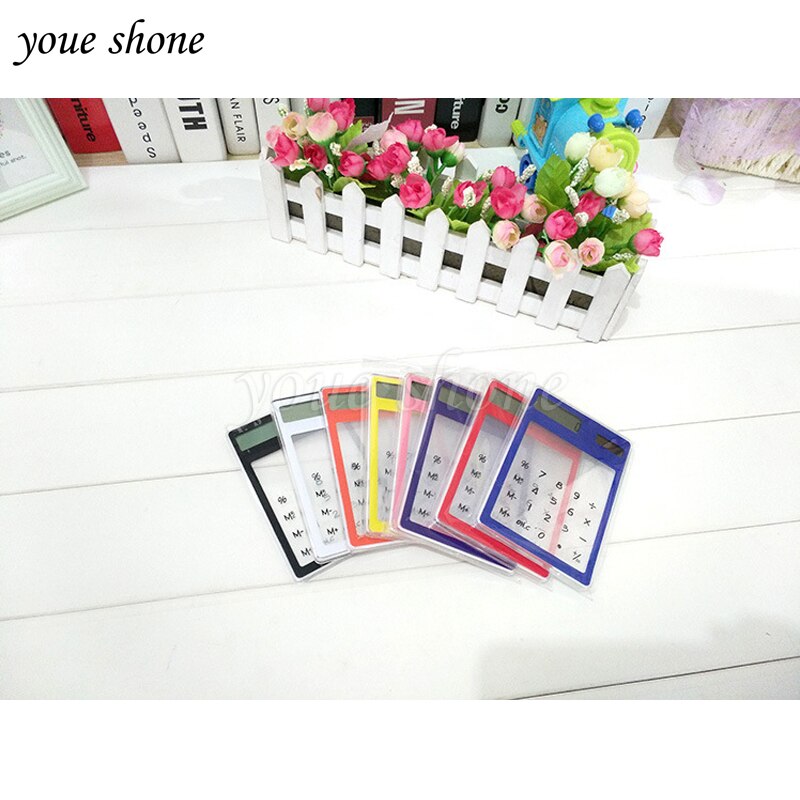 LCD 8 Digit Touch Screen Solar Mini Calculator Tra... – Vicedeal