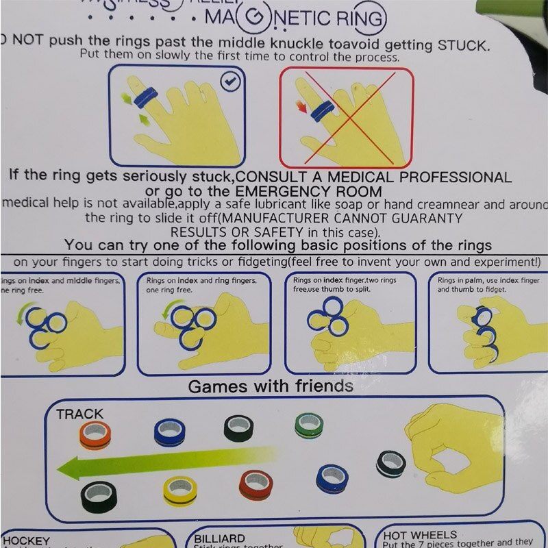 Finger Magnetic Rings Anti-stress Finger Magnetic ... – Grandado