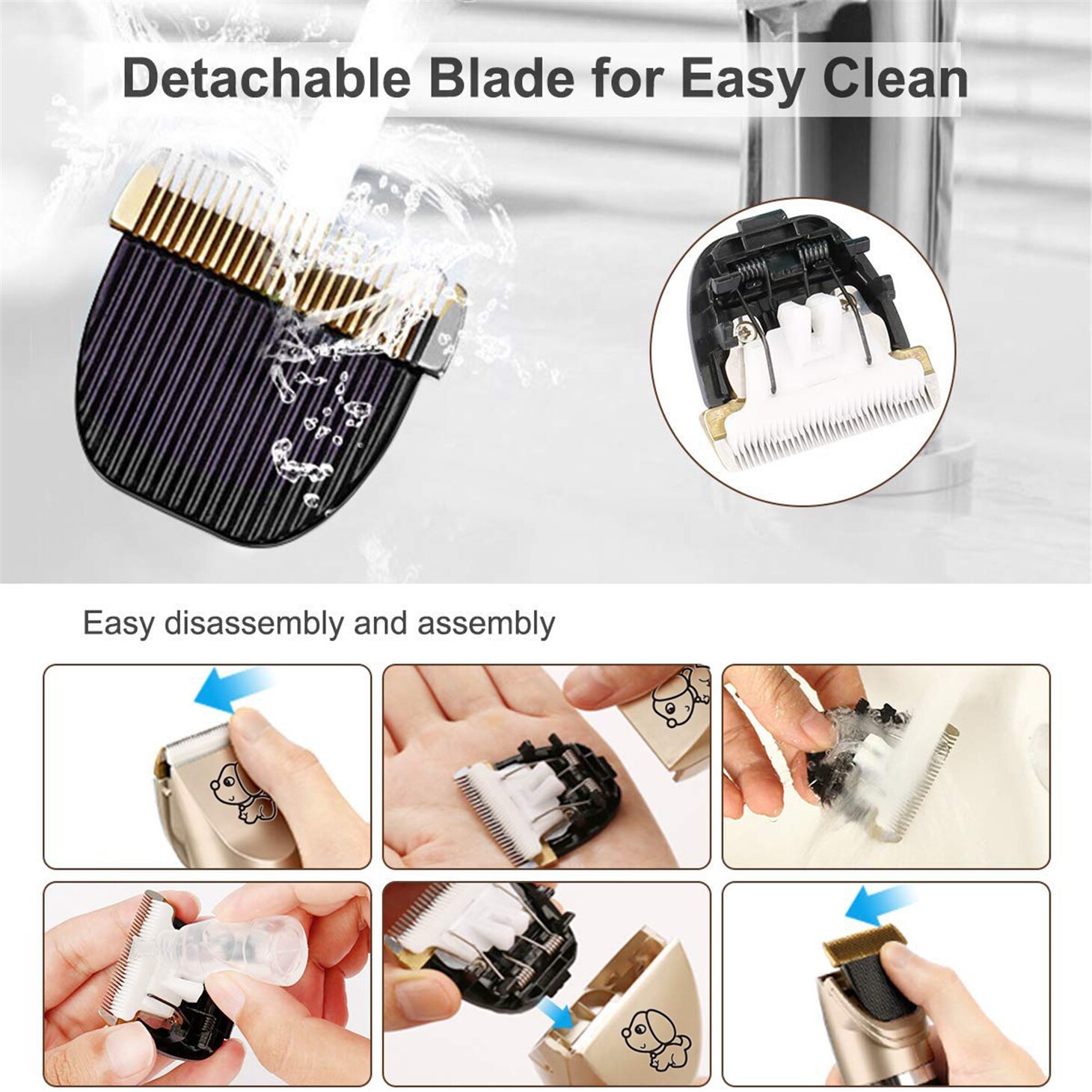 Electrical Pet Trimmer Grooming Kit Rechargeable P... – Vicedeal