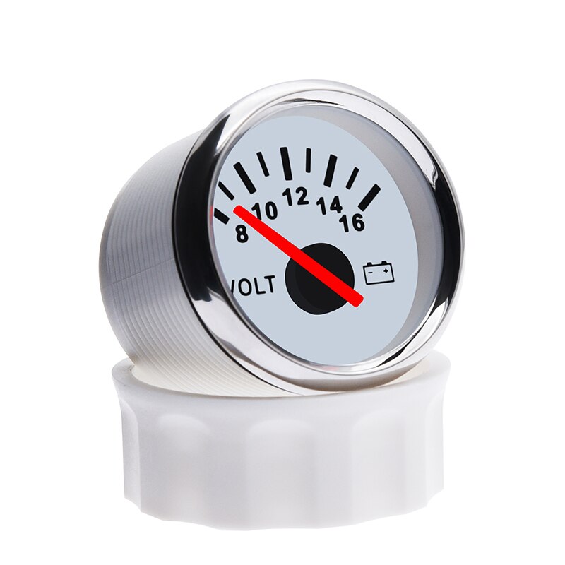 52Mm Voltmeter Volt Meter Gauge 8-16 Volt Voor Mar... – Grandado