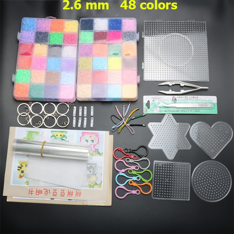 48 Colors 26000pcs 2.6mm Hama Beads Pegboard Set T... – Grandado