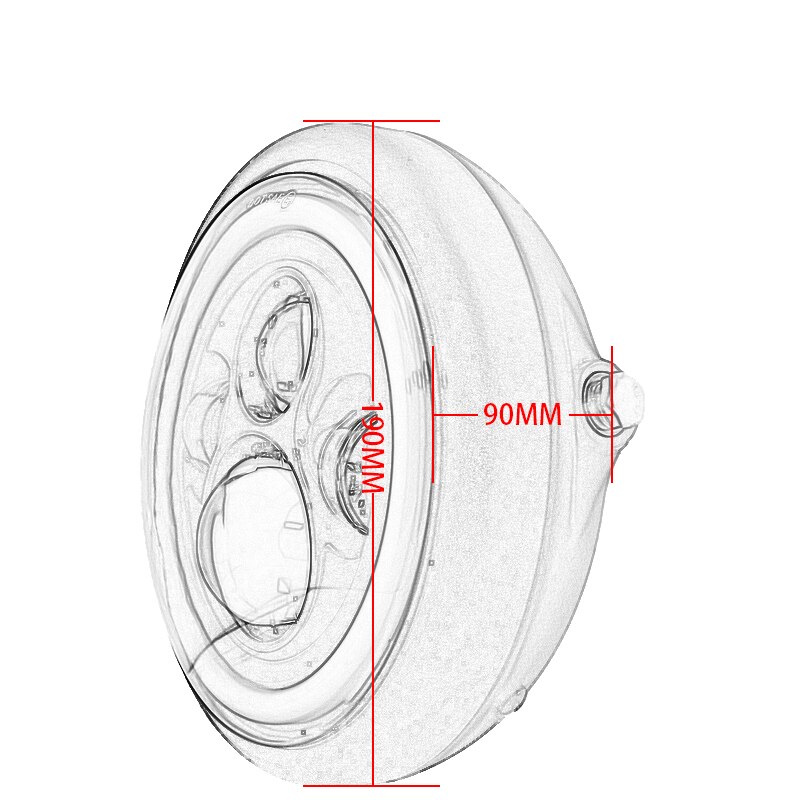 Universal- 7 zoll Cafe Rennfahrer Runde Motorrad L... – Grandado