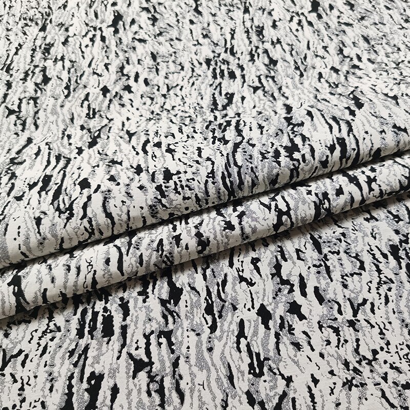 Silver Embossed Zebra Pattern Jacquard Fabric for ... – Vicedeal