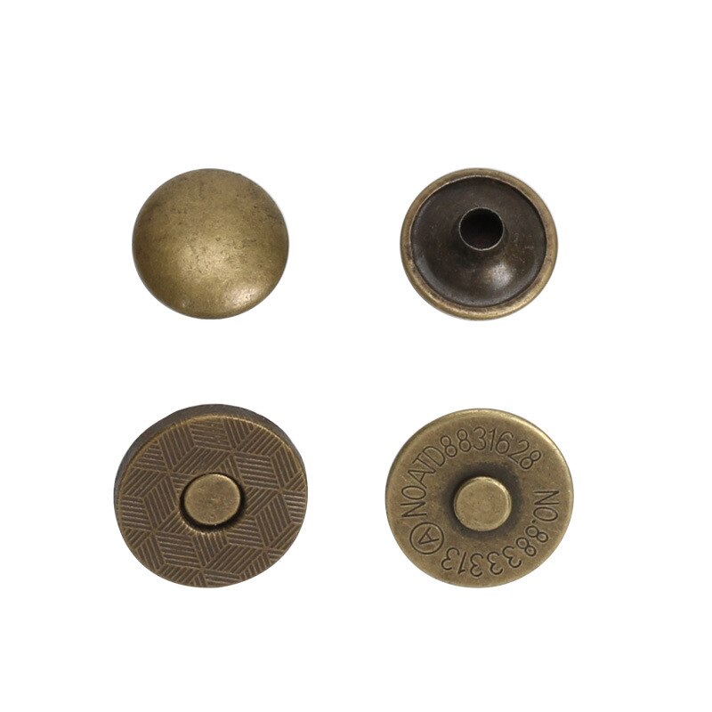 Metal Magnetic Snaps Double Rivet Clasps Buttons F... – Grandado