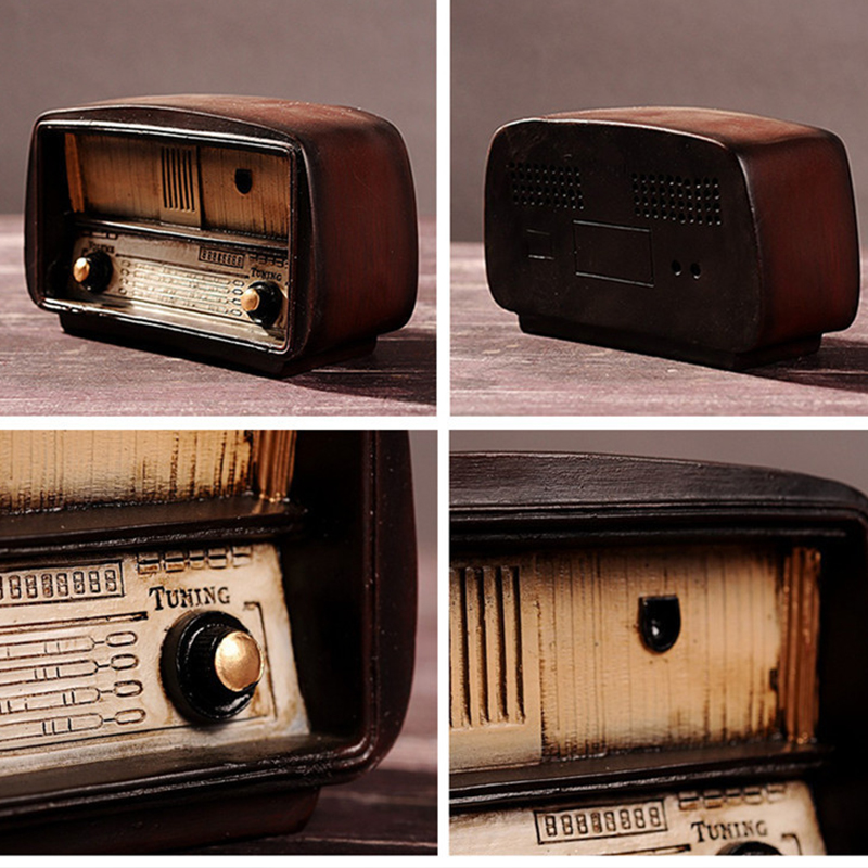 Europe Style Resin Radio Model Home Decor Retro No... – Grandado