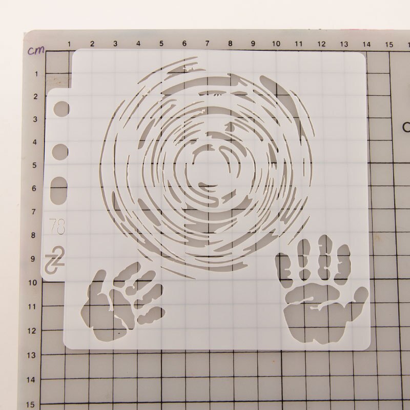 14.1cmx13cm Reusable Plastic Painting Stencil Hand... – Grandado