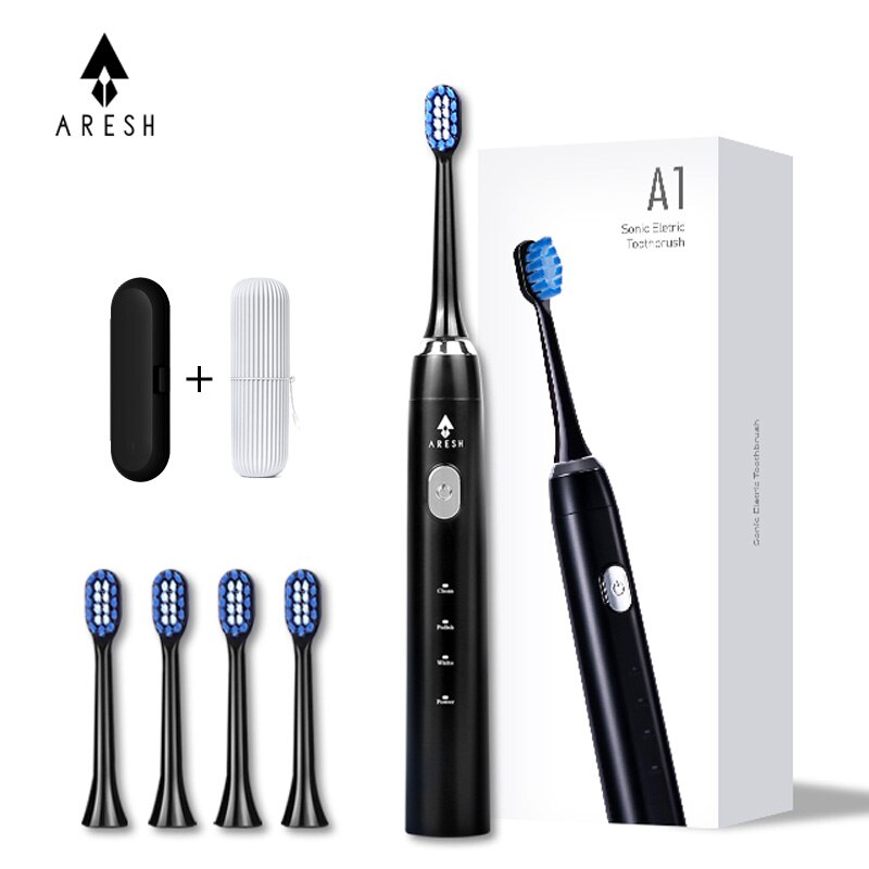 Black Electric Toothbrush Smart ARESH A1 Rechargea... – Vicedeal