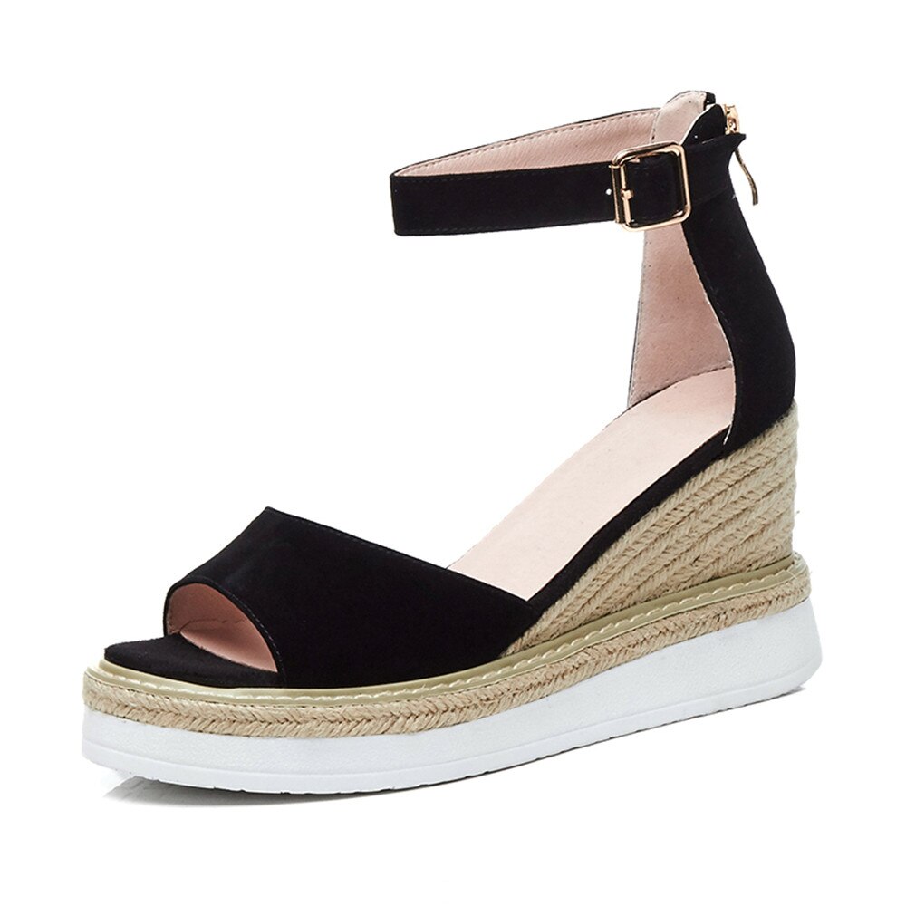 MORAZORA size 34-39 sandals women simple buckle pe... – Vicedeal