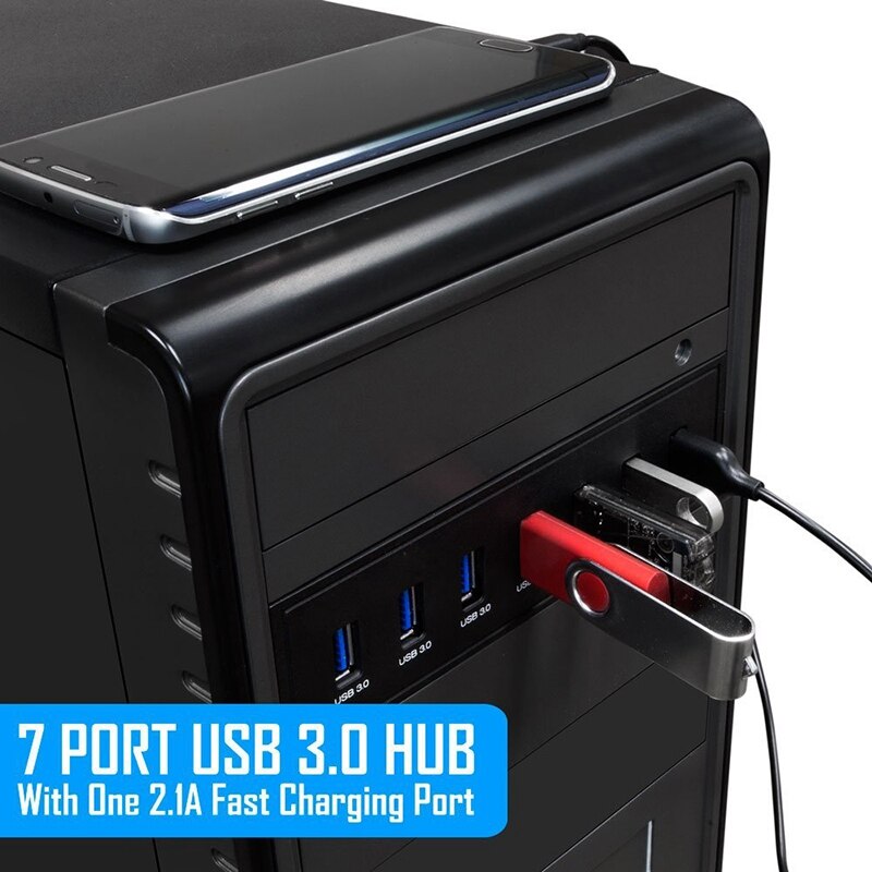 7 Port USB 3.0 Hub 5Gbs 5.25inch CD-ROM Drive Bay ... – Grandado