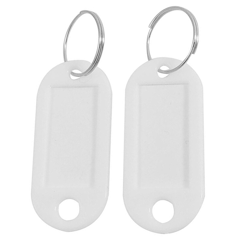 white portable plastic key fob key tag ID labels 2... – Grandado