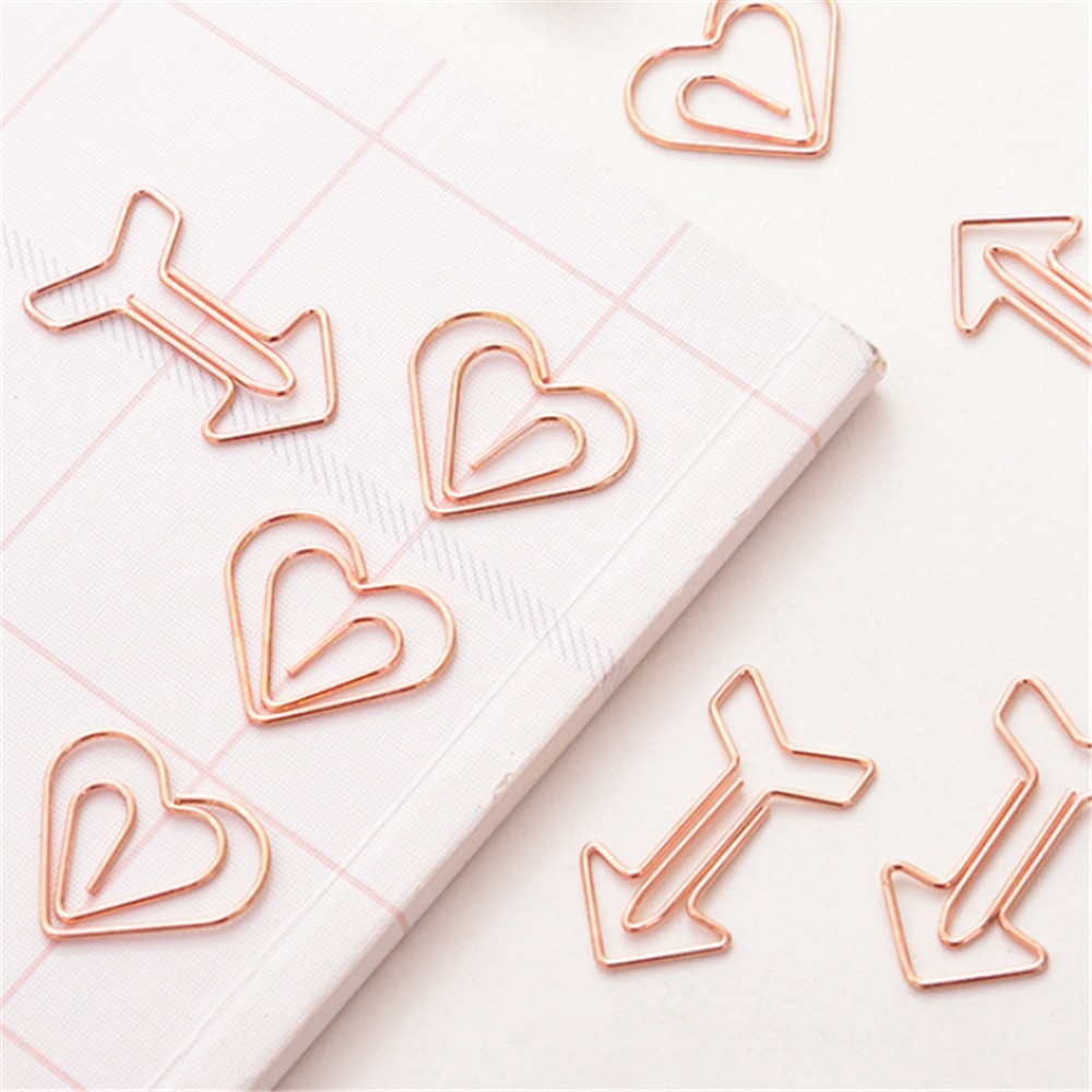 12pcs/lot Arrow Heart Shape Paper Clips Kawaii Sta... – Vicedeal