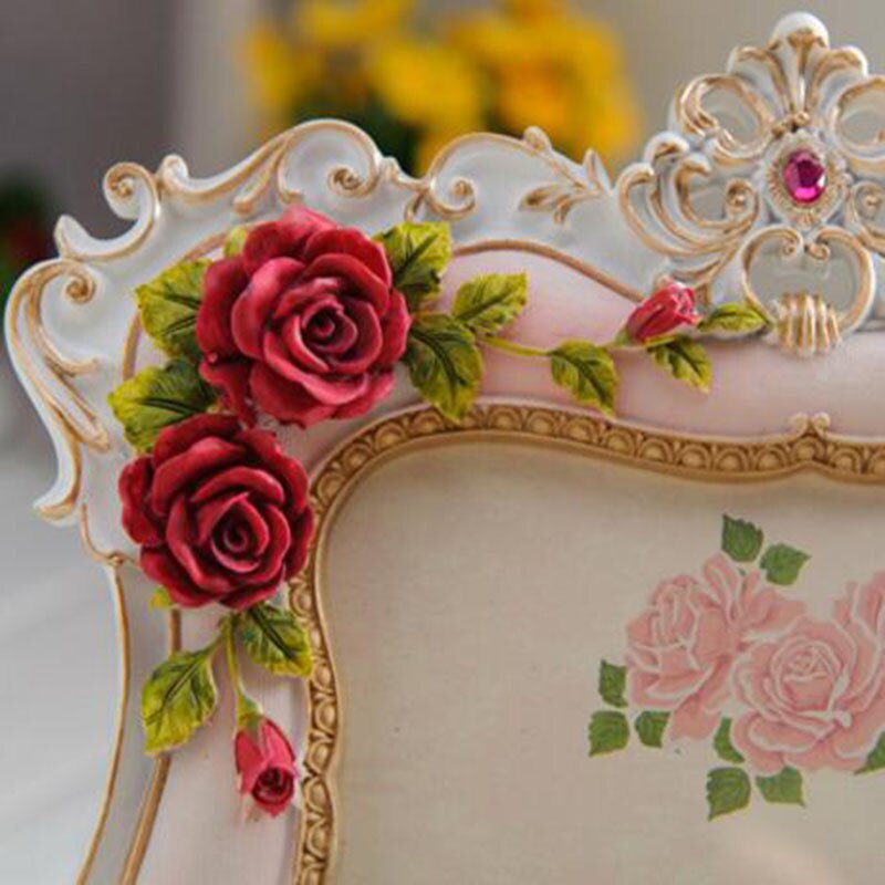 European Resin Picture Frames Vintage Rose Flower ... – Grandado