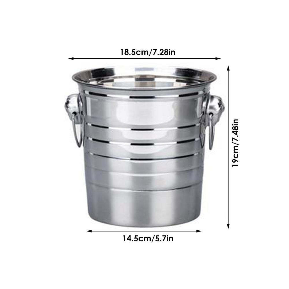3L/5L/7L Stainless Steel Ice Bucket with Handles T... – Grandado