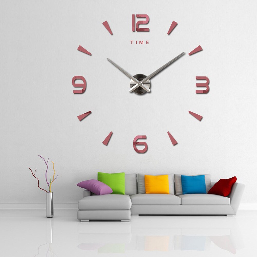 3D DIY Wall Clock Mirror Wall Sticker Wall Clock R... – Vicedeal