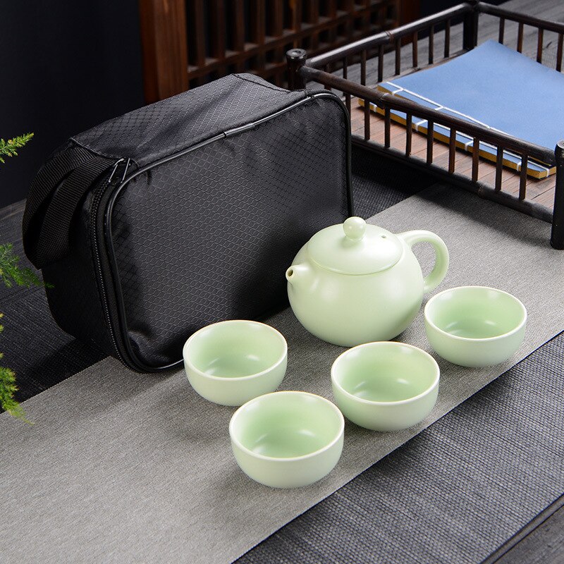 Chinese Travel Set Kung Fu Set Ceramic Portable po... – Grandado
