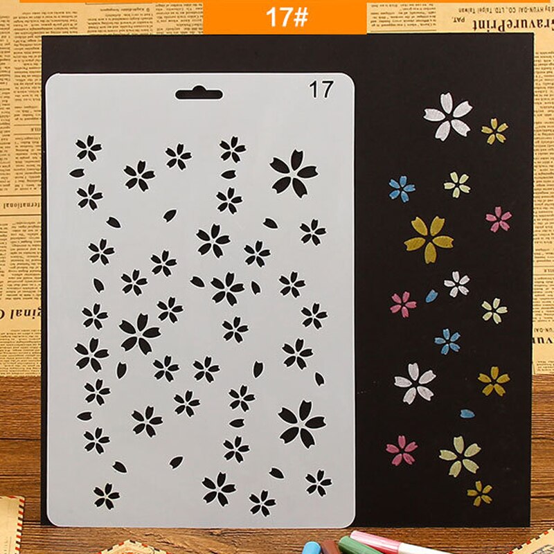 flower scrapbooking stencil reusable soft plastic ... – Vicedeal