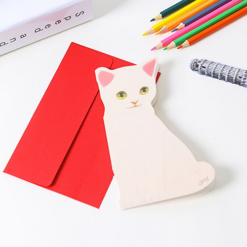 Mini thank you Card Cat shape simple Scrapbooking ... – Vicedeal