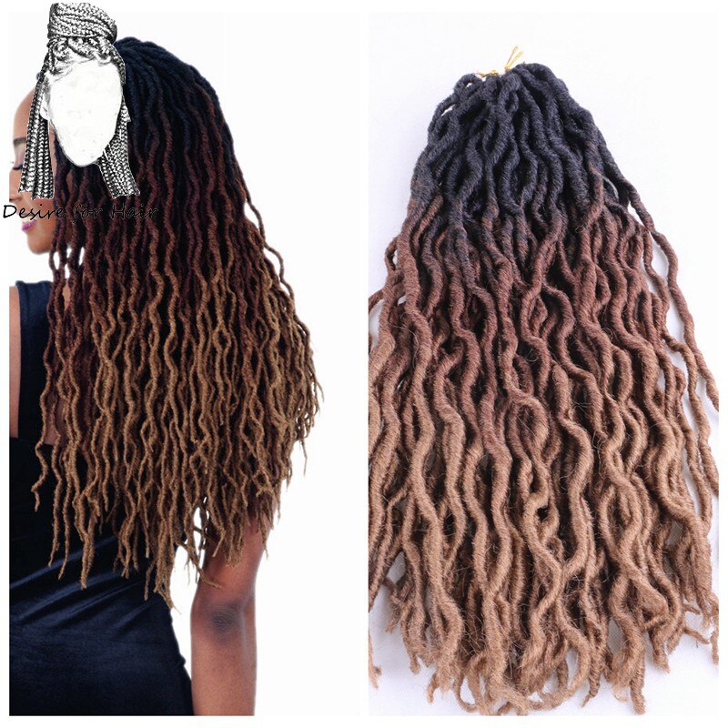 Desire for hair 20 inch wavy curly soft faux locs ... – Vicedeal