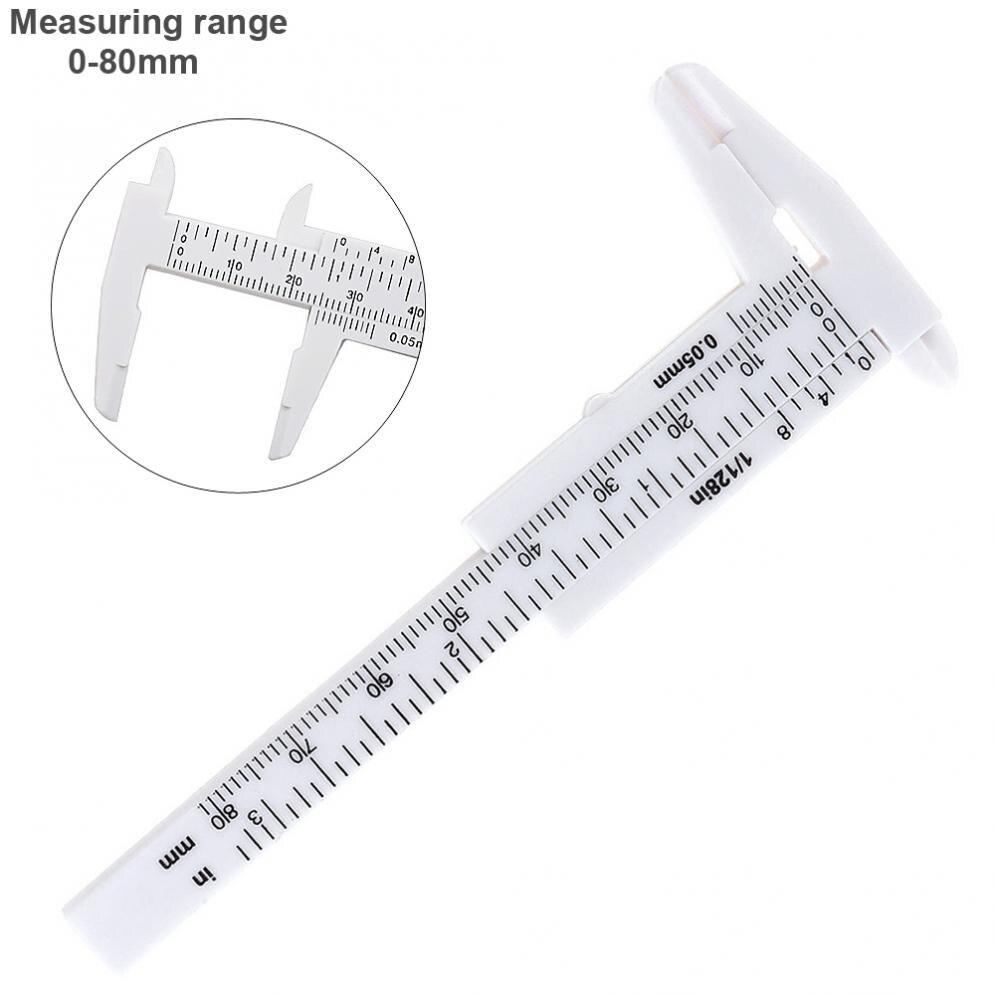 0-80mm Double Scale White Plastic Vernier Caliper ... – Grandado