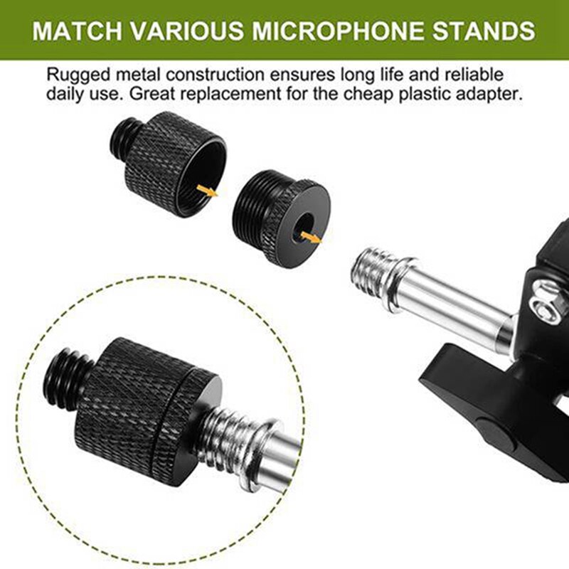 12 Pieces Mic Thread Adapter Set Mic Stand Adapter... – Grandado