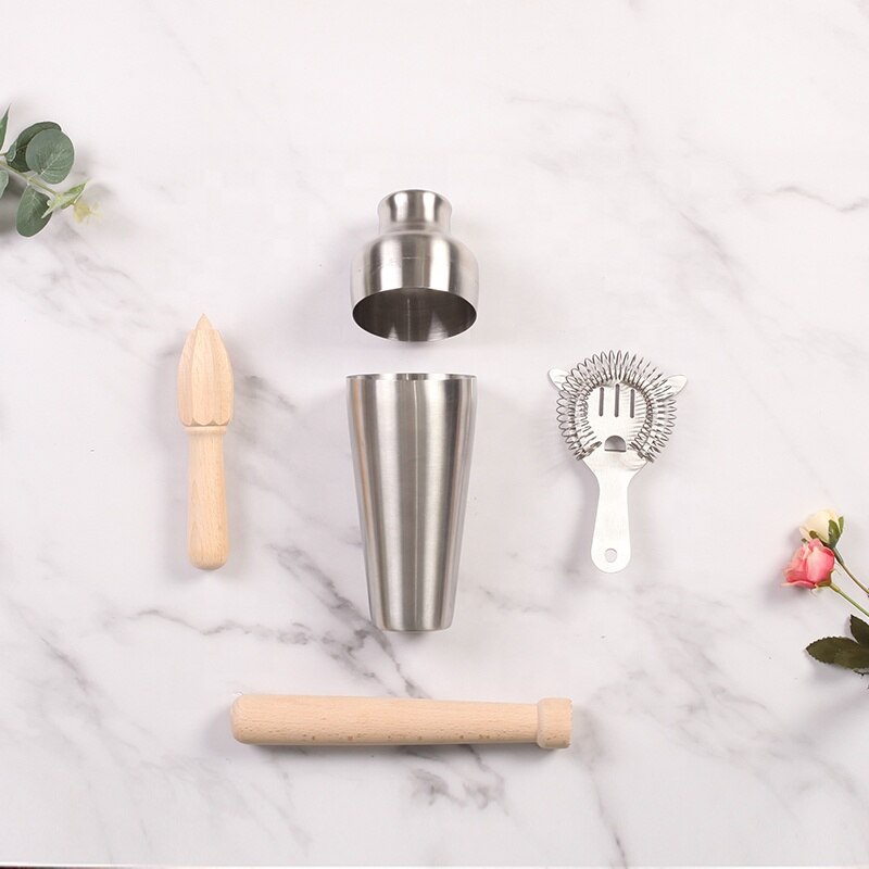 4pcs bar cocktail bartender mixer kit home wine ac... – Grandado