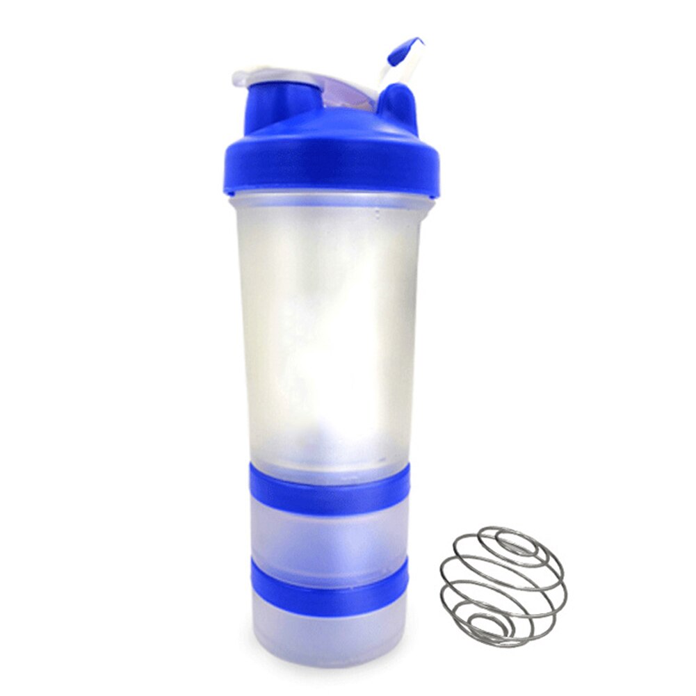3-layer Protein Shaker Bottle Triple Layer Storage... – Grandado