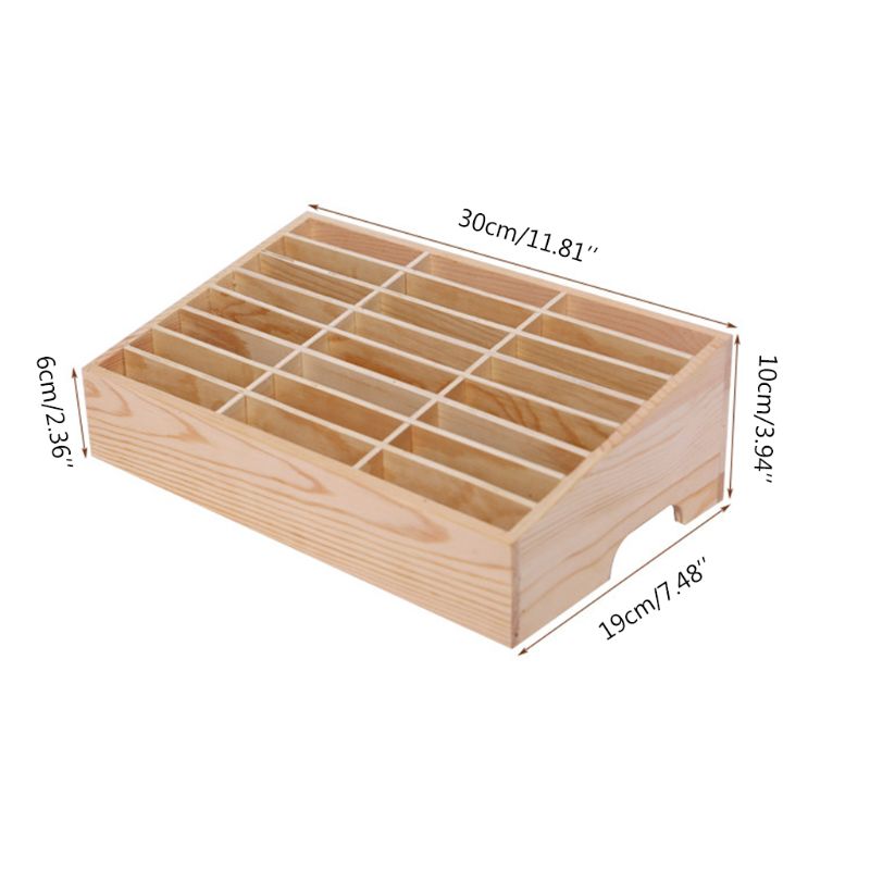 24 Grid Houten Opbergdoos Organizer Mobiele Telefo... – Vicedeal