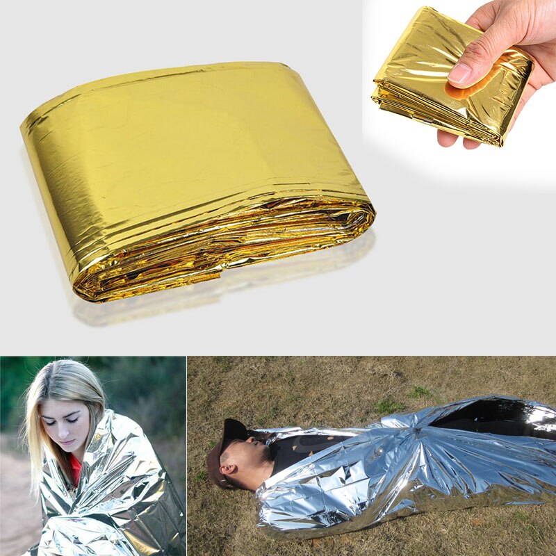 160 x 210cm Emergency Foil Mylar Blanket Rescue Th... – Vicedeal