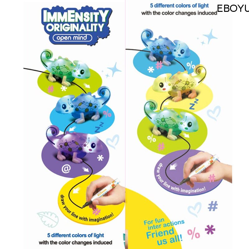 Kids Magic Inductive Chameleon Model Toy [Follows ... – Grandado