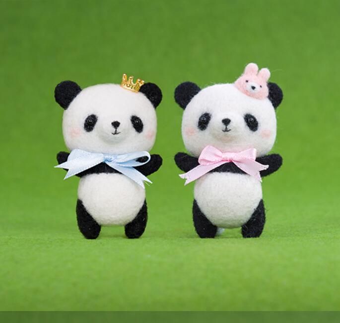 Panda Wol Borduren Kit Wolvilt Naaldvilten Decorat... – Grandado