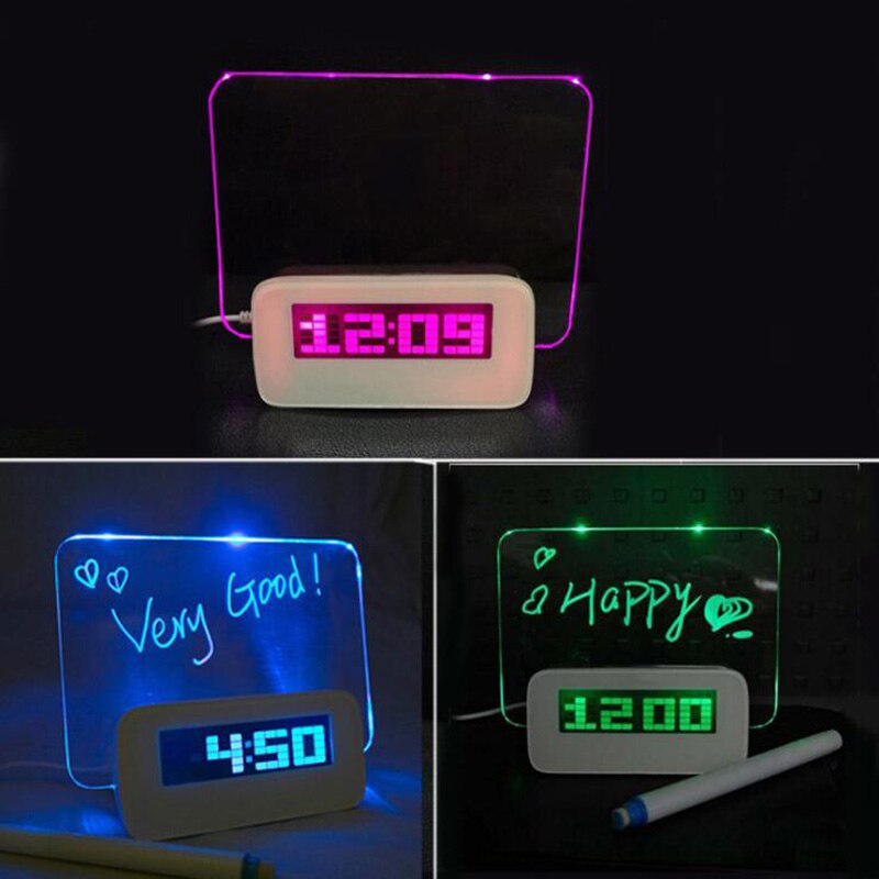 Creativity LED Leave A Message Alarm Clock Student... – Vicedeal