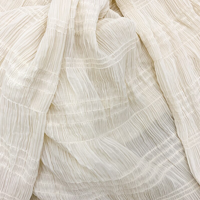 Stretch Chiffon Stoff Pailletten Crinkle Stoff DIY... – Vicedeal