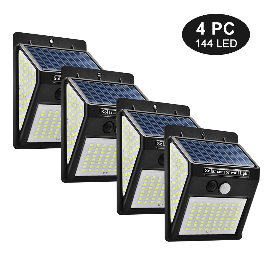 468/144 led utendørs solcellelampe pir bevegelsess... – Grandado