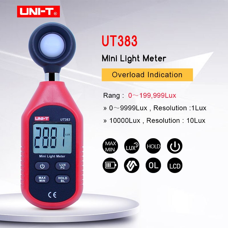 UNI-T UT383 Digital Luxmeter Light Meter Lux / FC ... – Grandado
