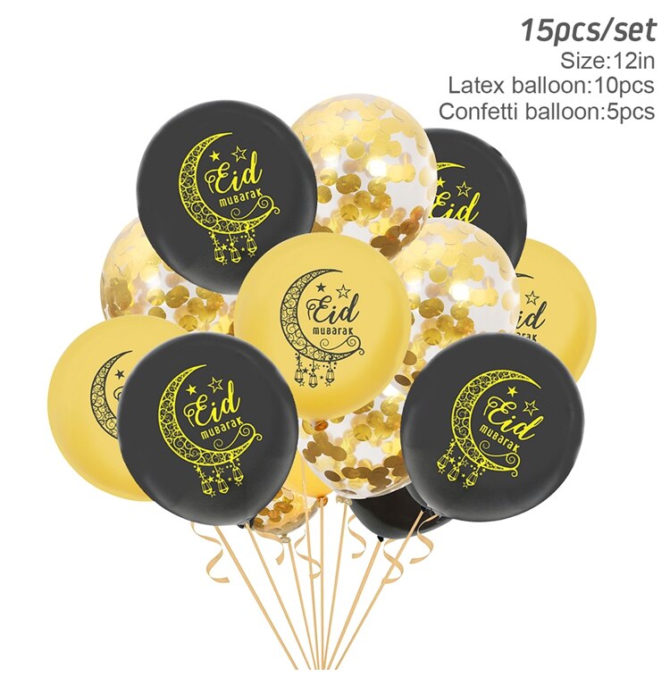 Eid Mubarak Ballonnen Eid Decoratie Helium Latex B... – Grandado