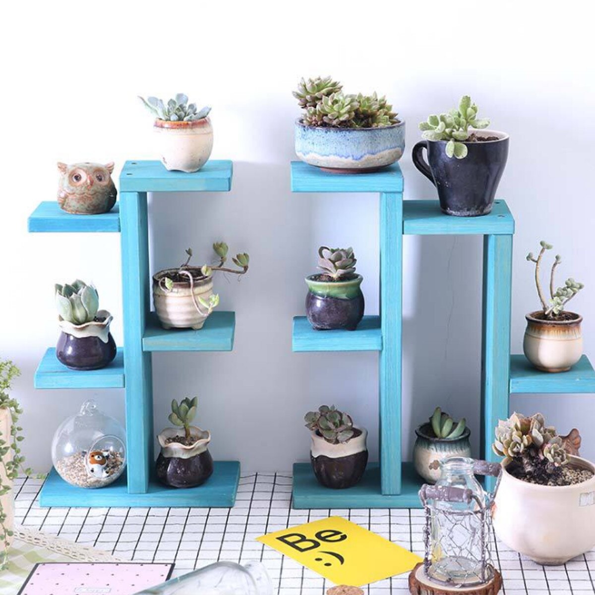 5 Tier Wooden Pot Tray Storage Rack Holder Plant F... – Grandado