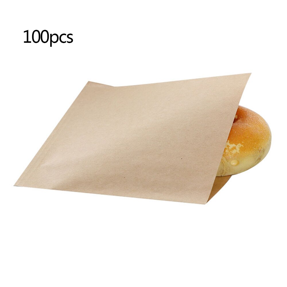 100pcs 12x12cm Sandwich Donut Bread Bag Oil-proof ... – Vicedeal