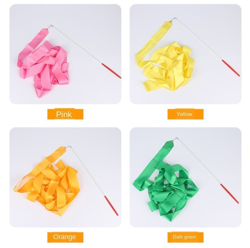 Rhythmic Colorful Gym Ribbons Art Gymnastic Dance ... – Grandado