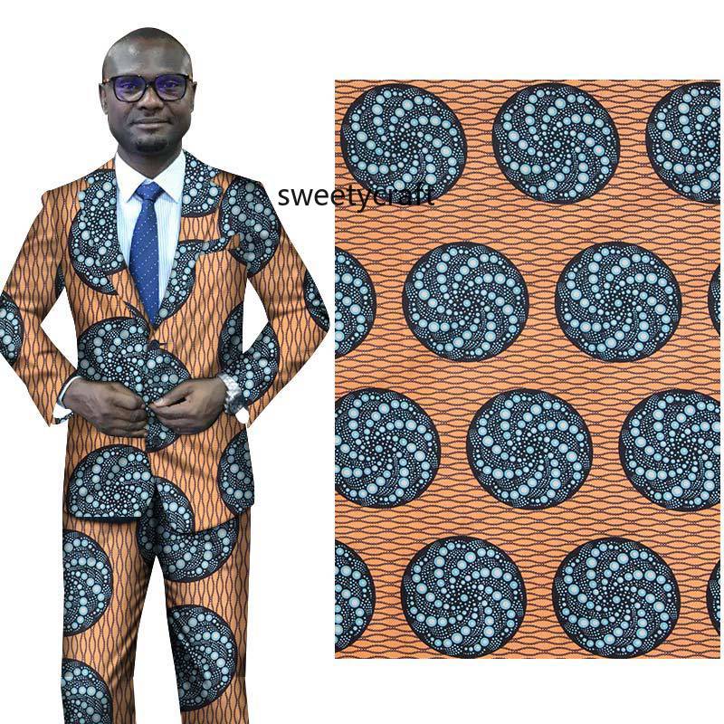 100% Polyester Afrikaanse Stof Wax Cirkel Dot Nede... – Grandado