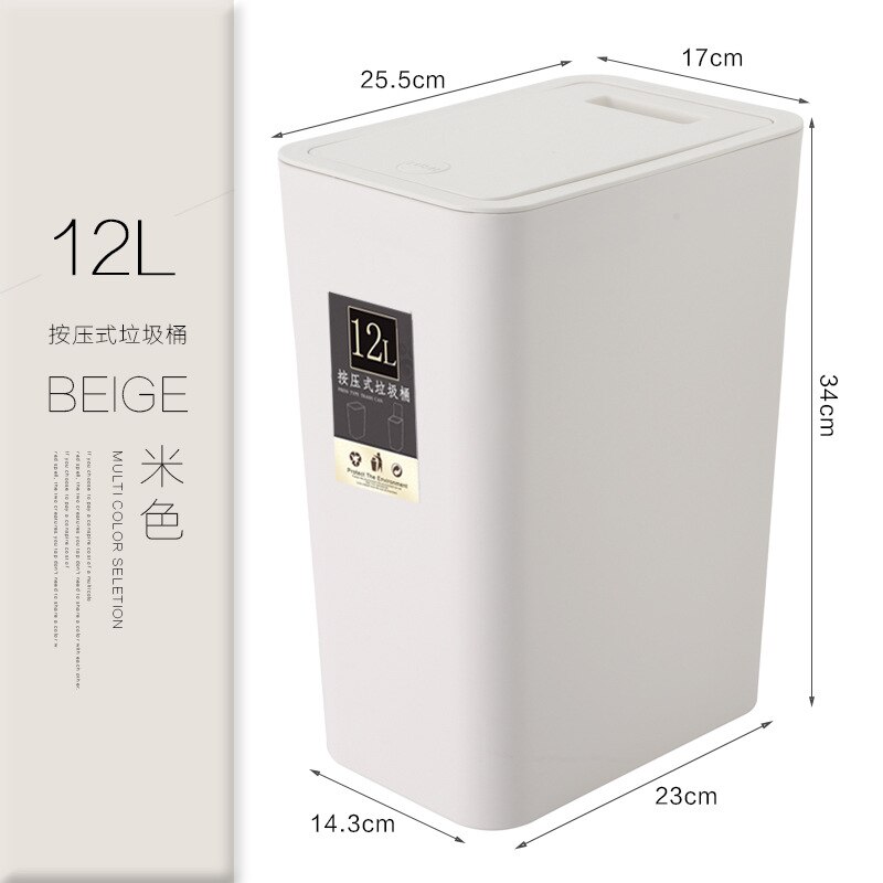 Thickened Plastic Waste Bin Plastic Kitchen Bathro... – Grandado